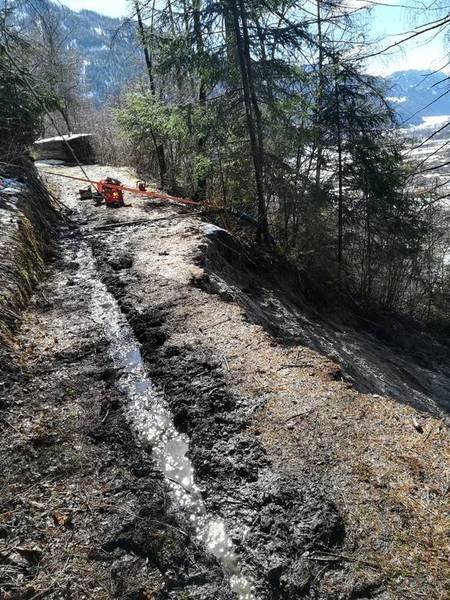 Murenabgang in Faggen